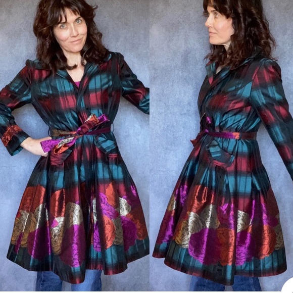 Samuel Dong | Jackets & Coats | Nwt Samuel Dong Floral Striped Zip Up ...